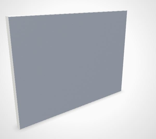 Rockfon Canva Standabsorber 1000x1300x61 mm, Gestell weiß, zweifarbig ...