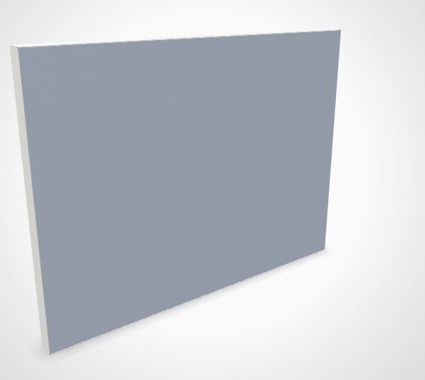 Rockfon Canva Standabsorber 1200x1800x61 mm, Gestell weiß, zweifarbig ...