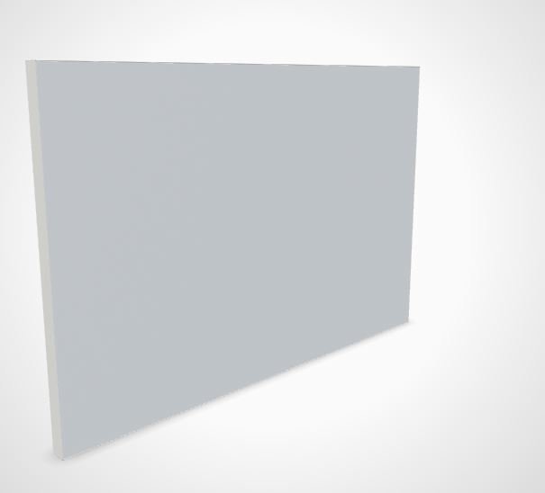 Rockfon Canva Standabsorber 1700x1300x61 mm, Gestell weiß, zweifarbig ...