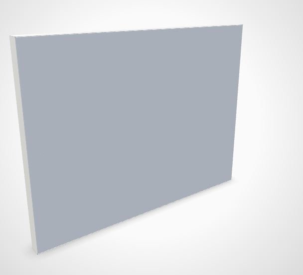 Rockfon Canva Standabsorber 1700x1300x61 mm, Gestell weiß, zweifarbig ...