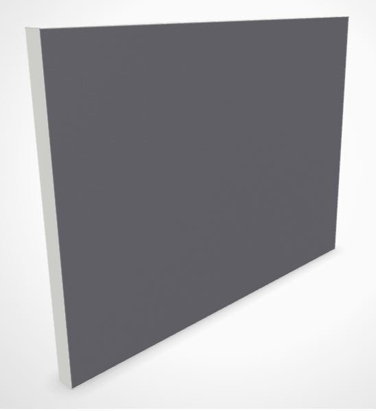 Rockfon Canva Standabsorber 1200x1800x61 mm, Gestell weiß, zweifarbig ...