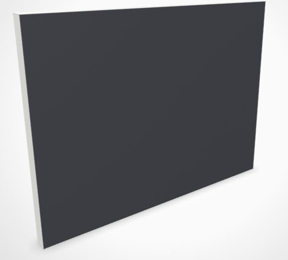Rockfon Canva Standabsorber 1200x1800x61 mm, Gestell weiß, zweifarbig ...
