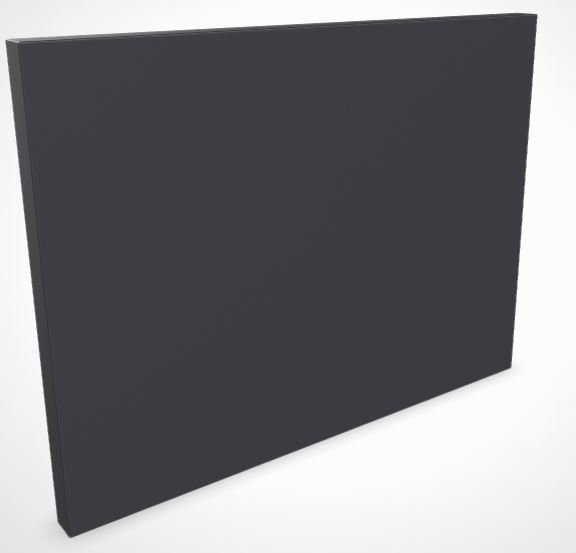 Rockfon Canva Absorber hängend 1200x1800x61 mm, Gestell schwarz ...